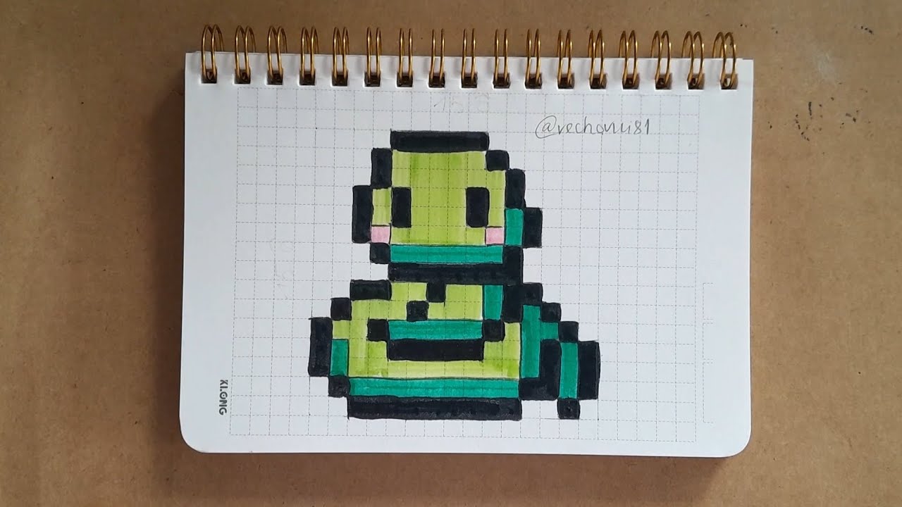 Vẽ Pixel Art #45 : vẽ con rắn - YouTube