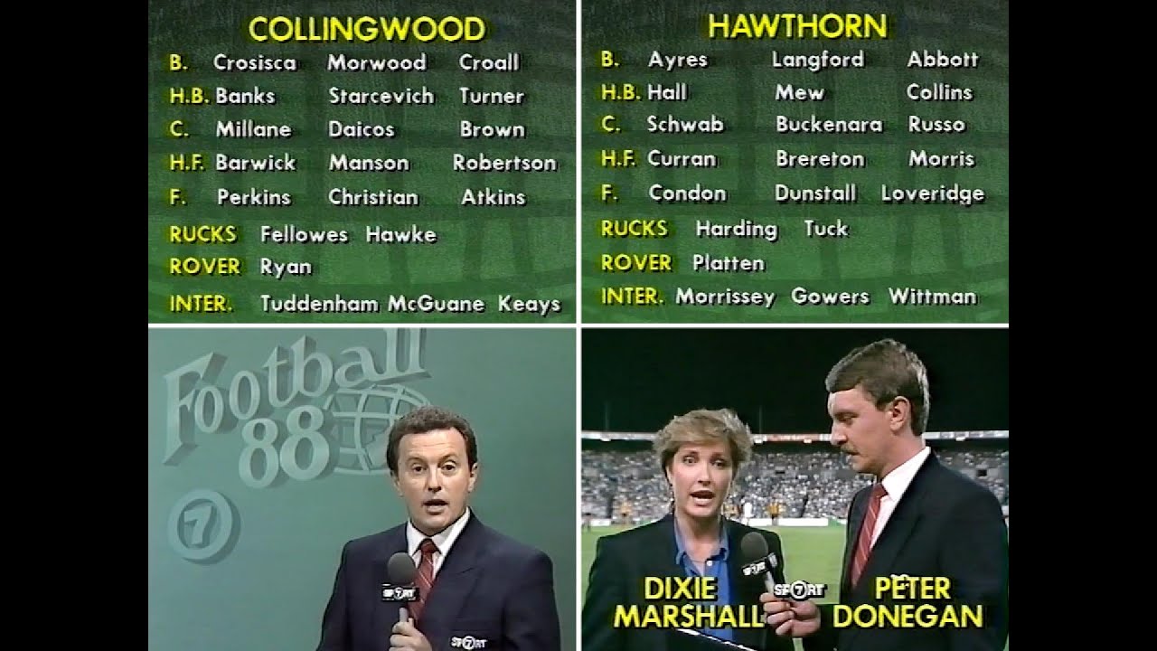 March 9th 1988 Panasonic Cup Qualifying Final - Collingwood v Hawthorn ...