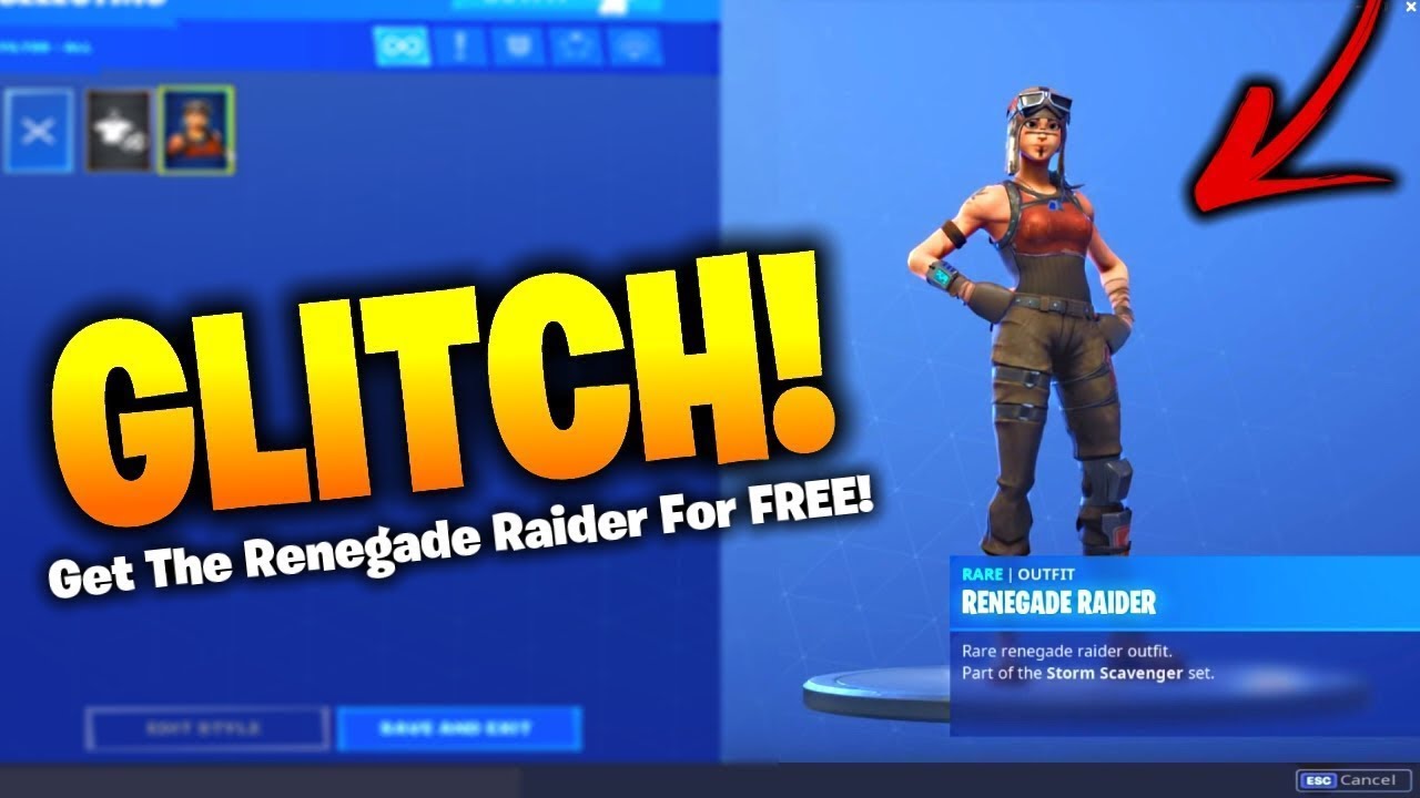 RENEGADE RAIDER SKIN! IN FORTNITE BATTLE ROYALE! (RENEGADE RAIDER SKIN ...