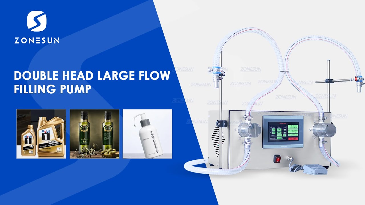 ZONESUN Liquid Filling Machine Magnetic Pump Corrosive Fluids ZS-G25A2 ...