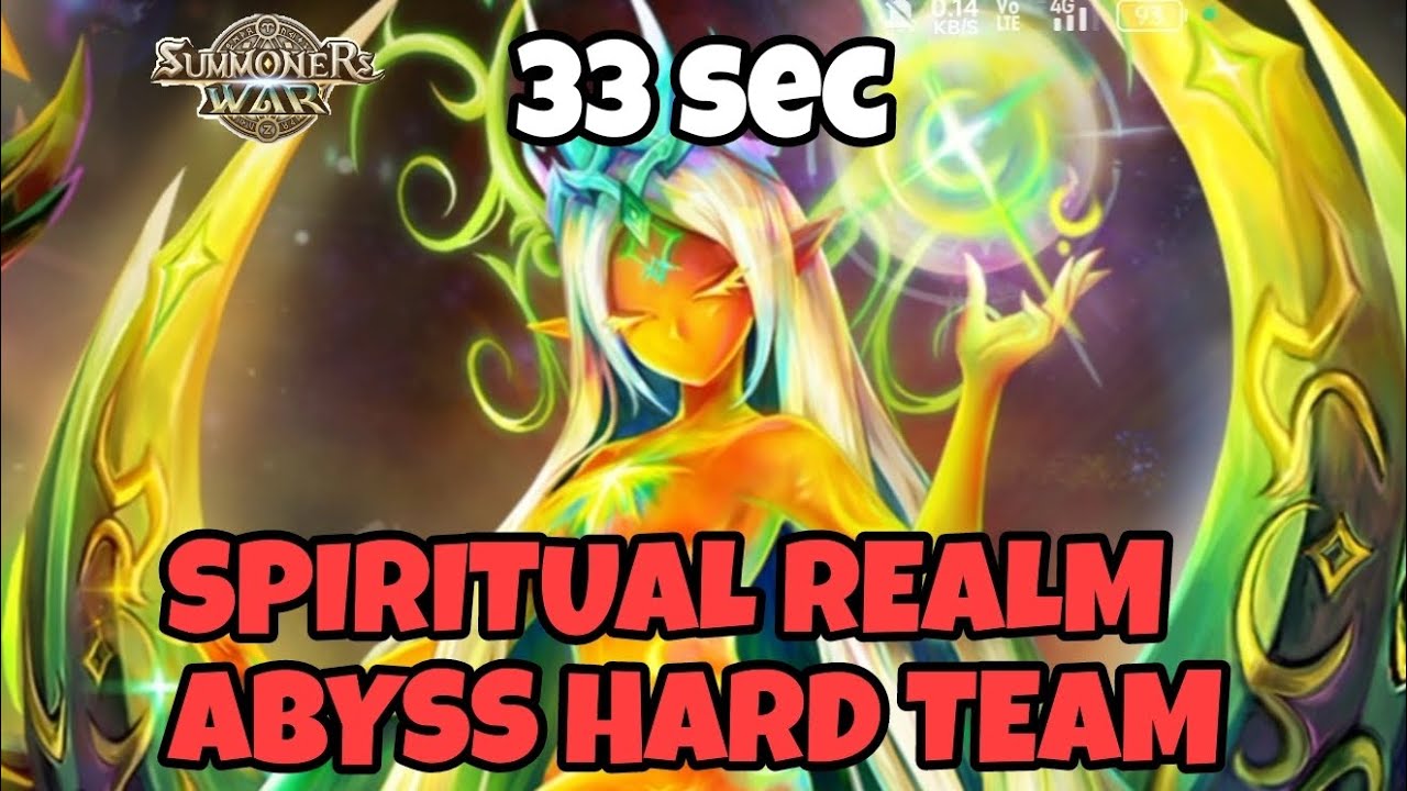 SPIRITUAL REALM ABYSS HARD TEAM, 33 SECOND [Summoners War : Sky Arena] - YouTube