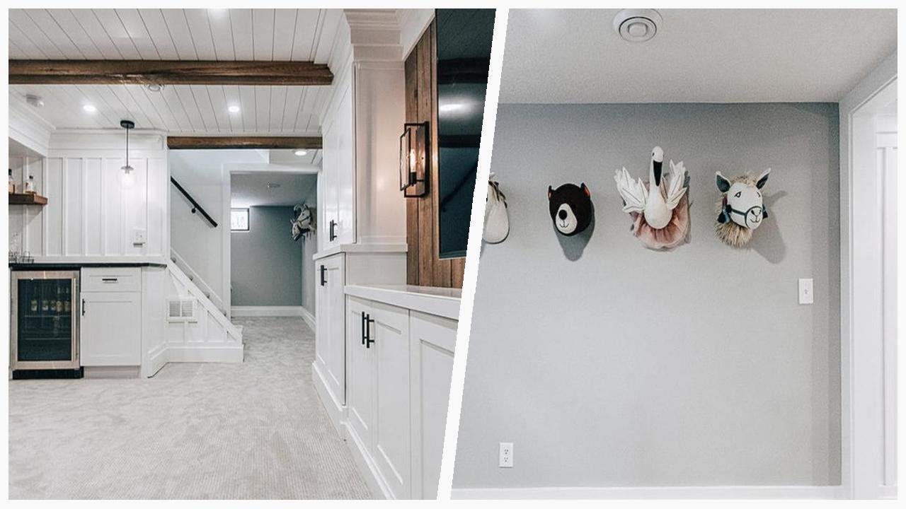75 Shiplap Ceiling And Wood Ceiling Basement Design Ideas You'll Love 🌈 ...