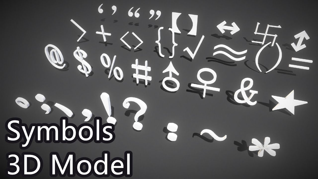 3D Model - Symbols - Downloadable - YouTube