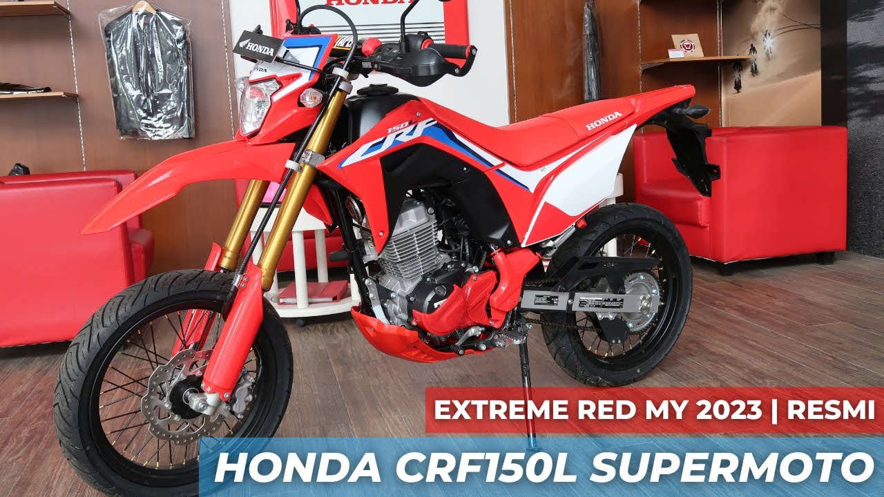 GOKIL‼️HONDA CRF150L SUPERMOTO 🔥 RESMI 2023 | WARNA TERBARU EXTREME RED ...