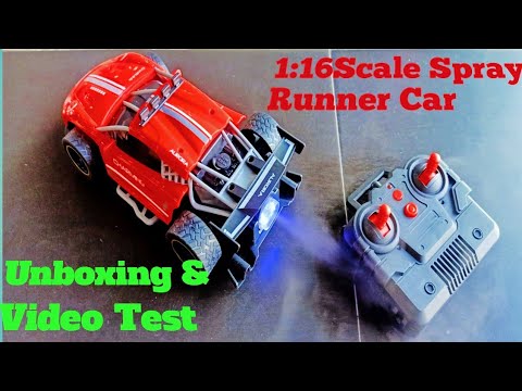 1:16Scale Spray Runner | 2.4G Remote Control Car | Unboxing & Video ...