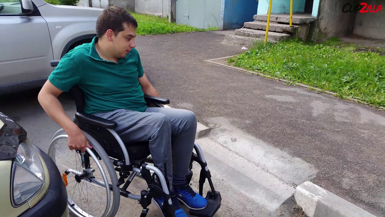 Wheelchair Curb Fail - YouTube