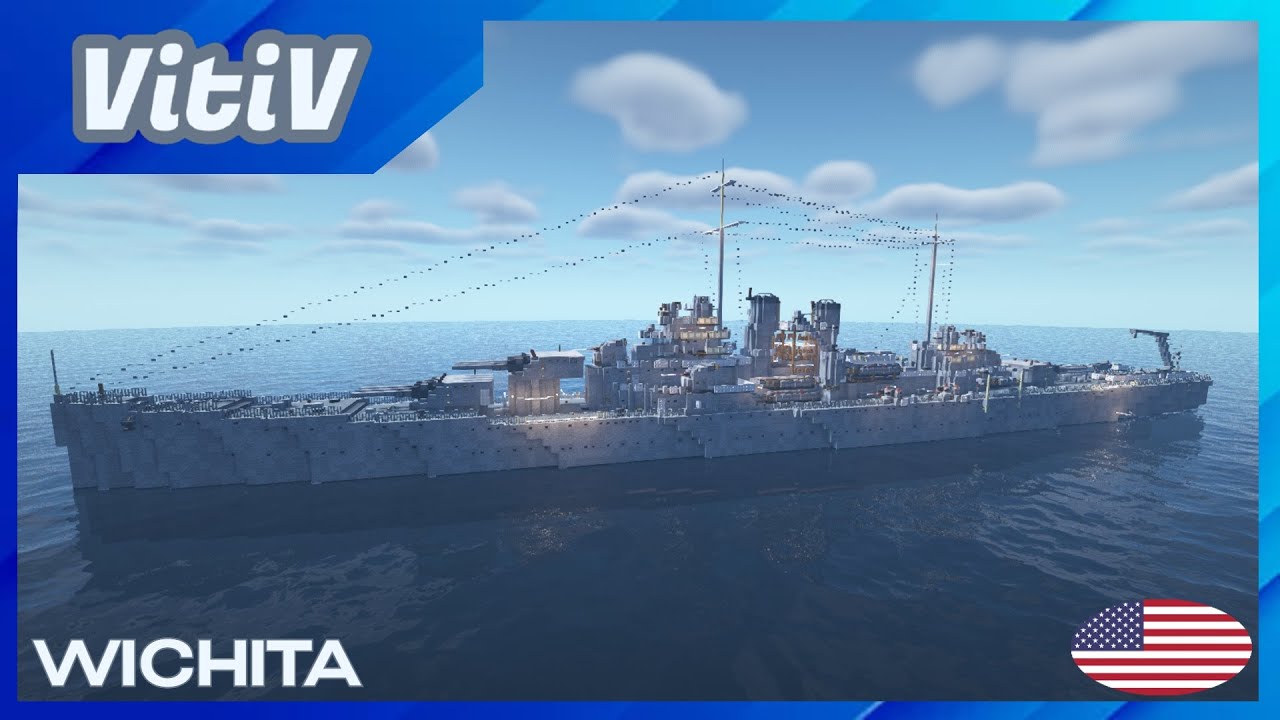 USS Wichita (CA-45) - Wichita-class Heavy Cruiser - Minecraft - YouTube