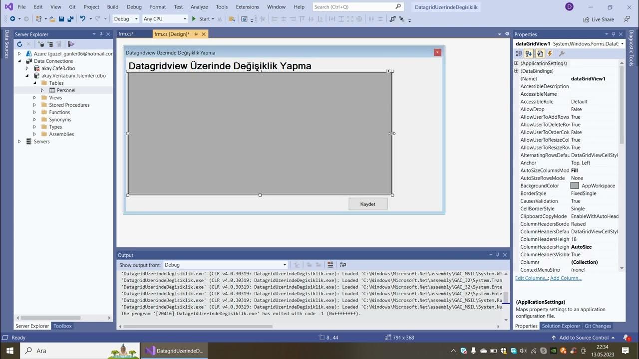 C# Sql Server Datagridview Üzerinde Değişiklik Yapma(Ekleme,Silme,Güncelleme) - YouTube