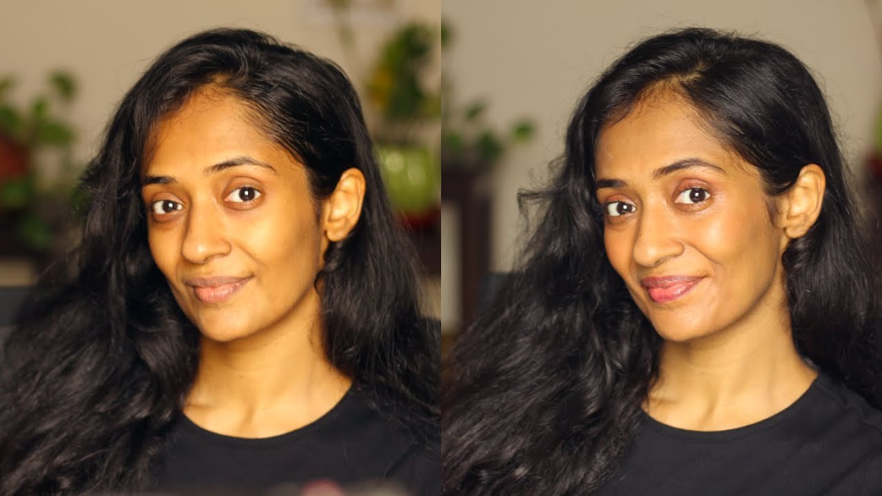 Minimal Makeup Look for Indian Skin - without foundation (HINDI) - YouTube