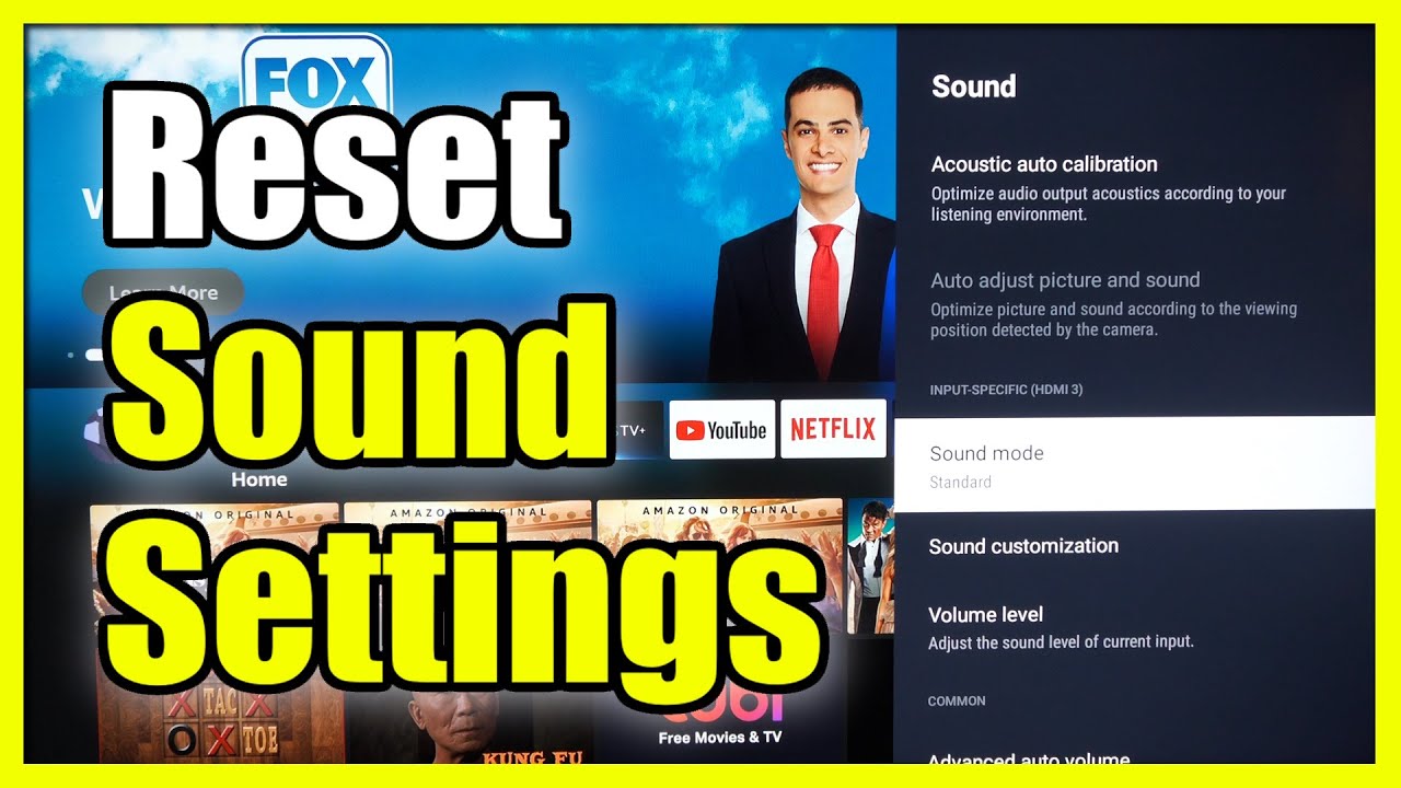 How to Reset the Sound Settings & Fix Issues on Sony TV Google TV (Easy ...