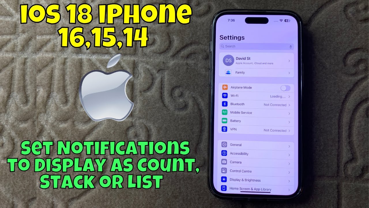 How to Set Notifications to Display As Count, Stack or List on ios 18 ...