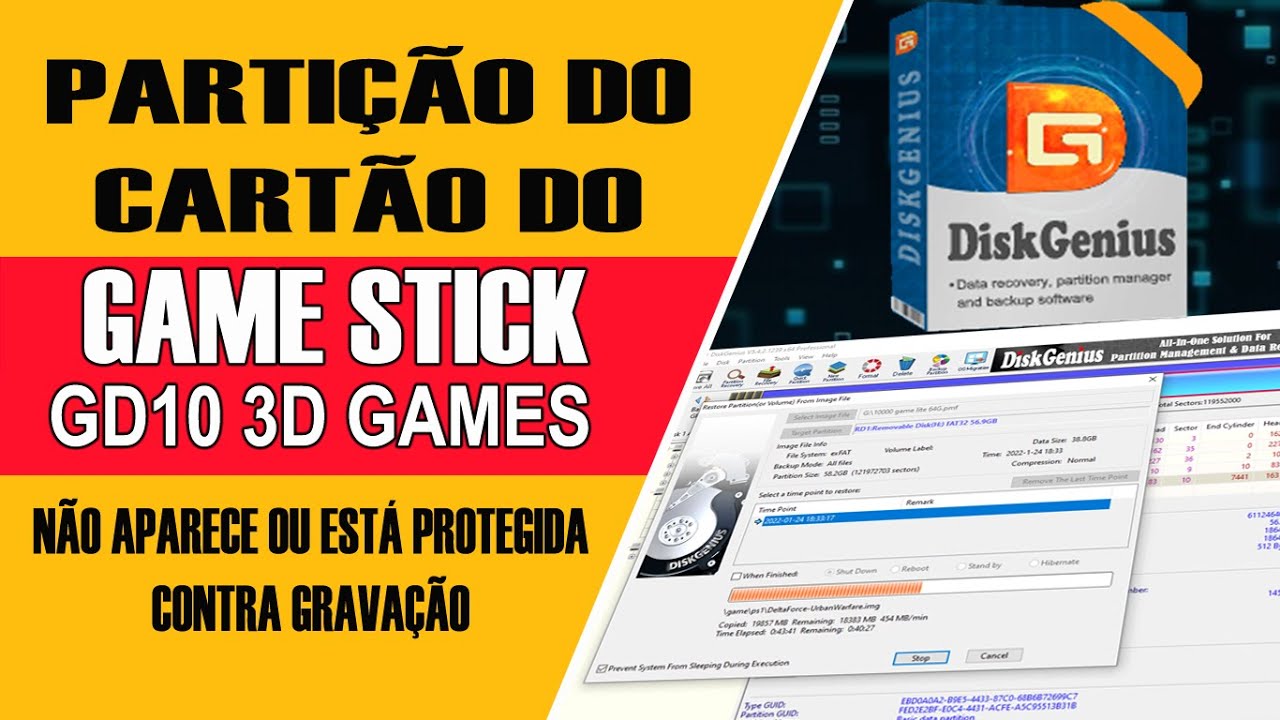 GAME STICK GD 10 - CARTÃO NÃO APARECE NO PC OU ESTÁ PROTEGIDO CONTRA ...