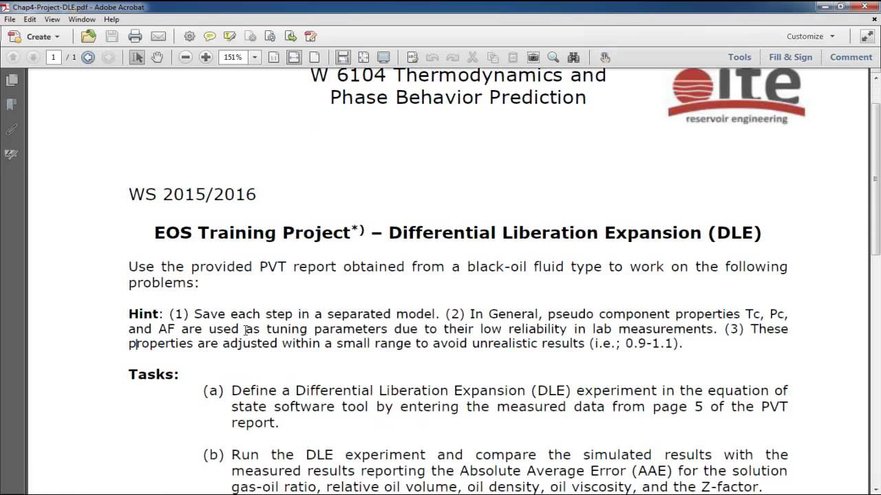 03 PVT Modeling DLE Project (using PVTP) - YouTube