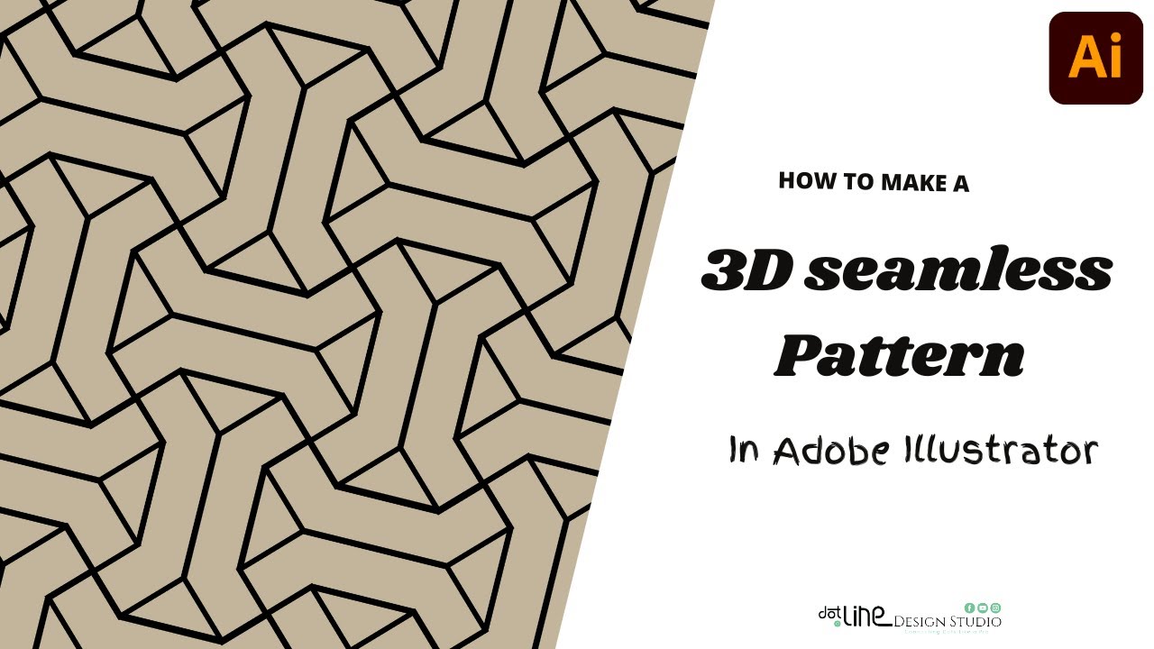 Adobe Illustrator tutorial 3d geometric seamless pattern in Adobe ...
