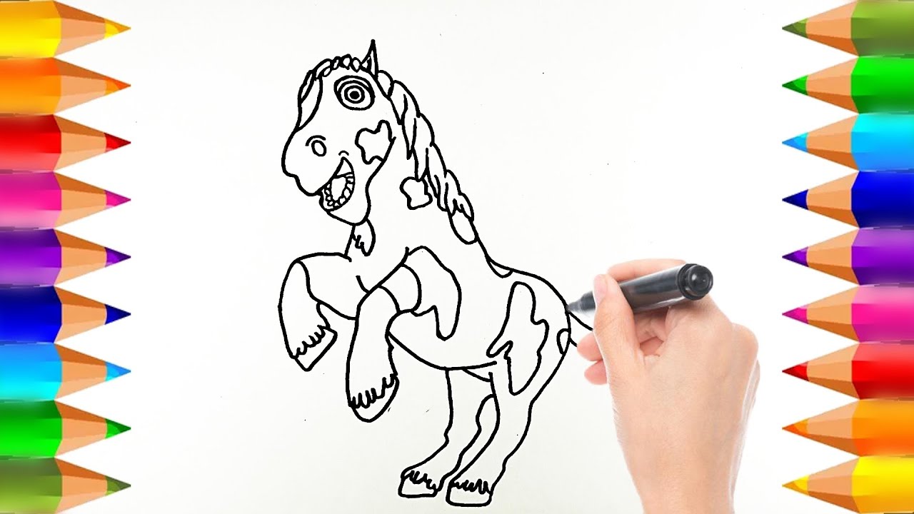 Cómo dibujar al Caballo Percherón de la Granja de Zenón | Dibujos para ...