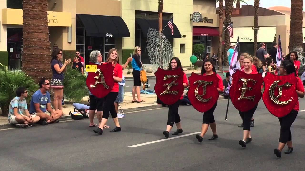PDHS Marching Aztecs Palm Desert Golf Cart Parade - YouTube