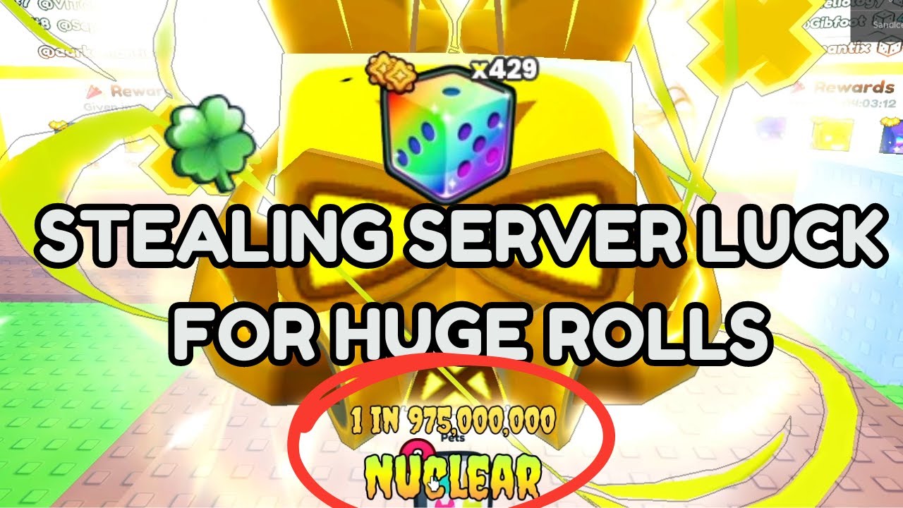 STEALING LUCK FROM PS99 SERVERS TO ROLL RNG HUGES (PET SIM 99) - YouTube