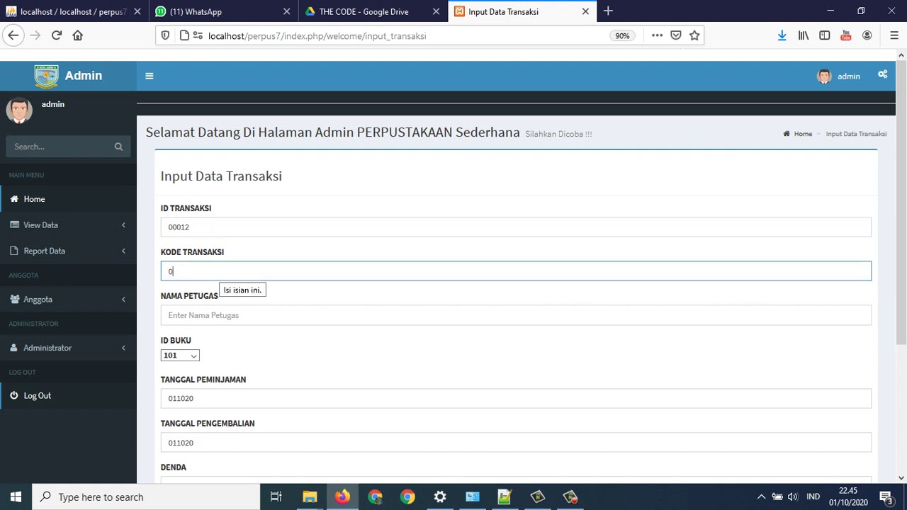 Aplikasi Perpustakaan Kabupaten Source Code menggunakan Framework CI ...