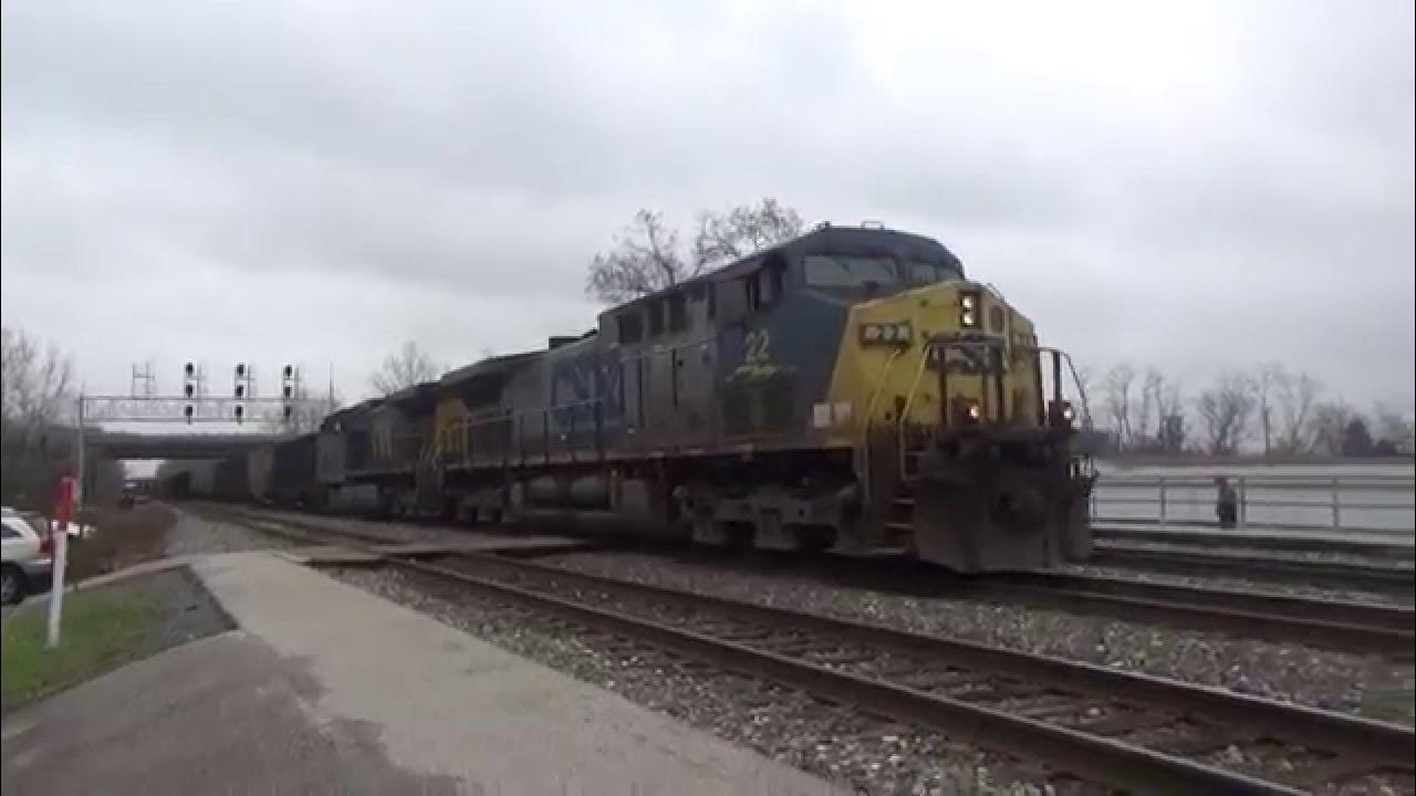 Long CSX K5LA Empty Coal Train in St.Denis - YouTube