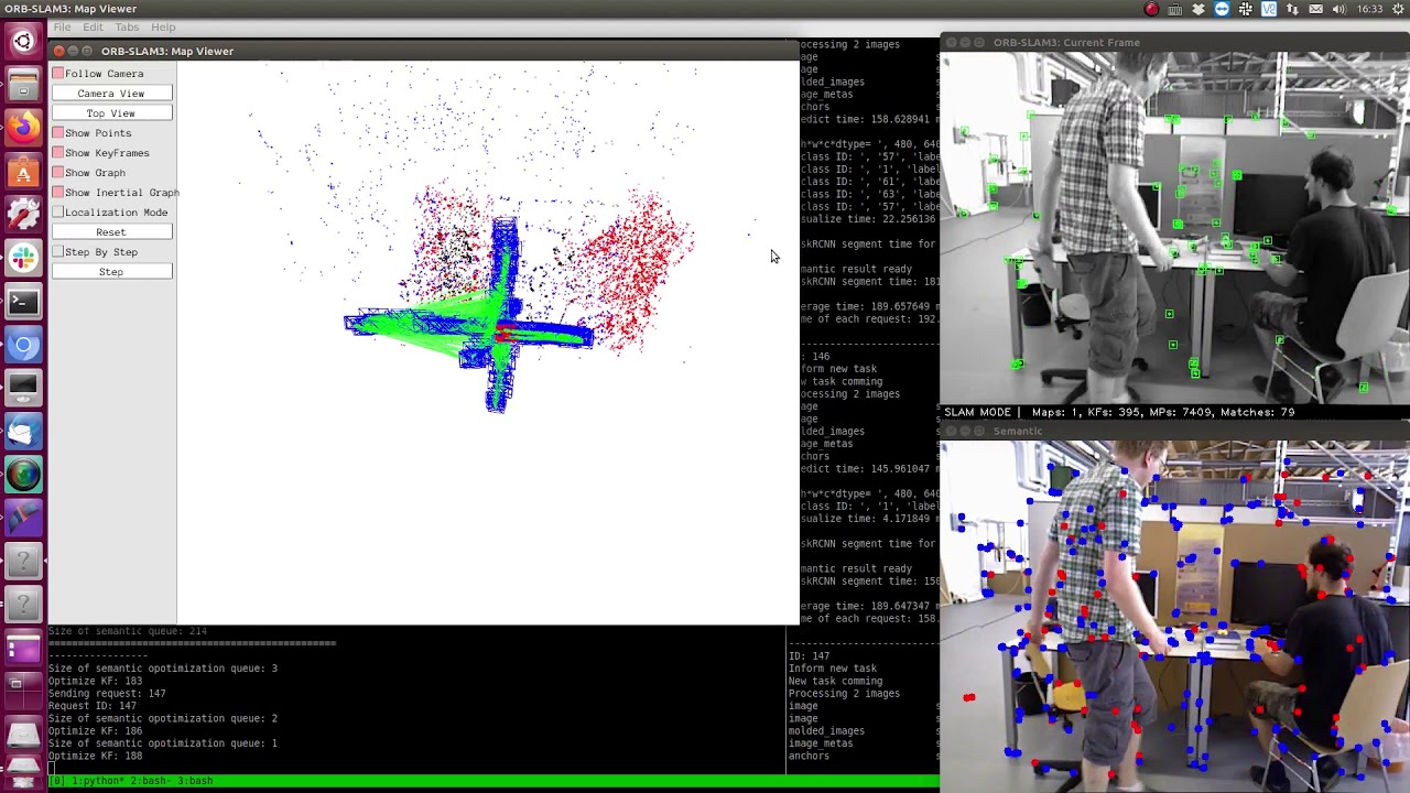 RDS-SLAM: TUM walk_xyz Dataset Evaluation (Mask R-CNN) - YouTube
