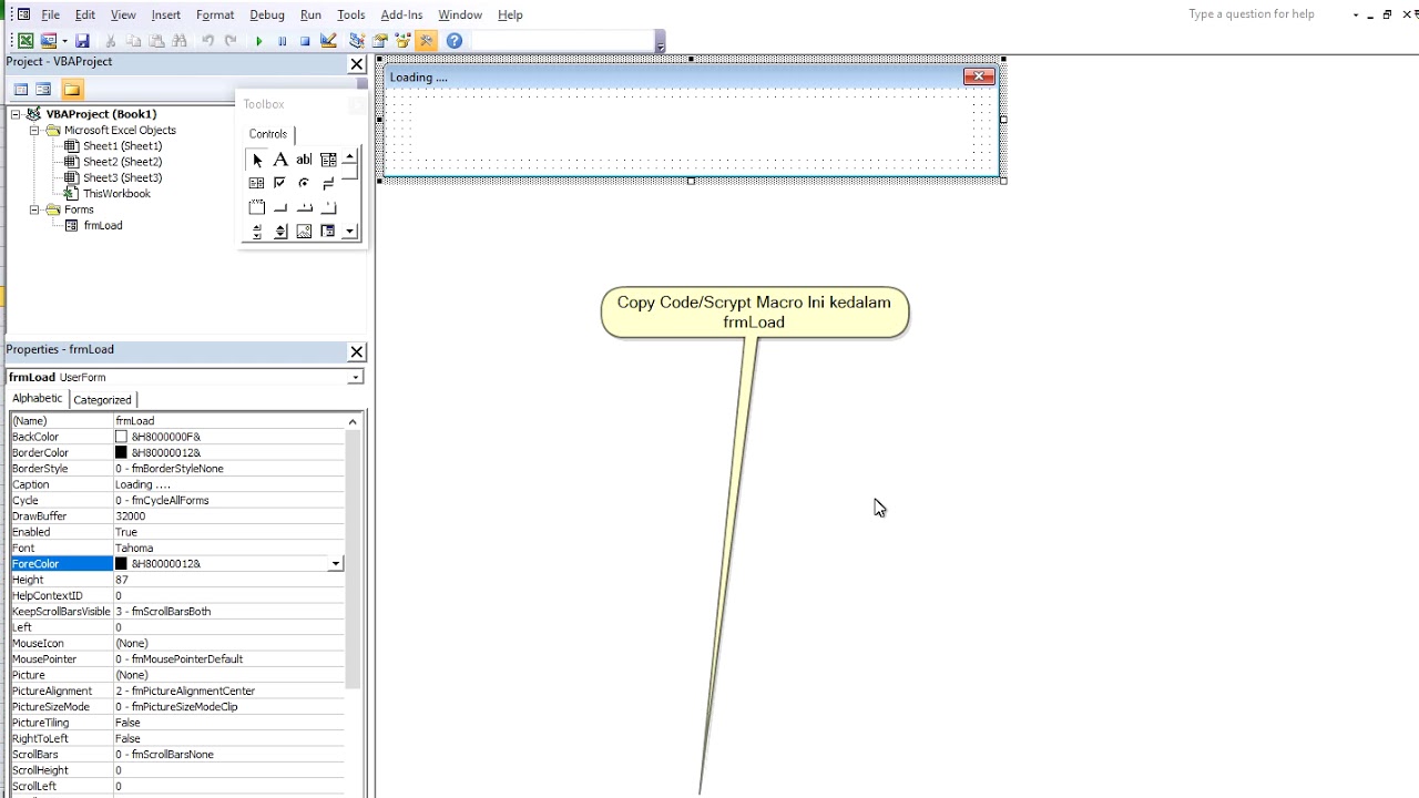 Macro Vba Excel Membuat Efek Loadingeffect Loading Excel Youtube 3886