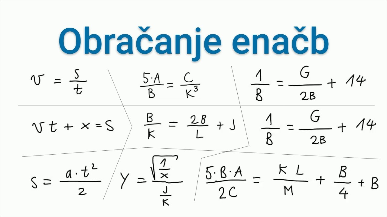 Obračanje enačb - YouTube