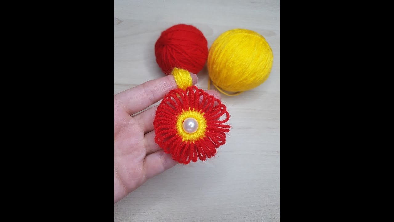 An interesting and simple flower made of threads || Volumetric ...