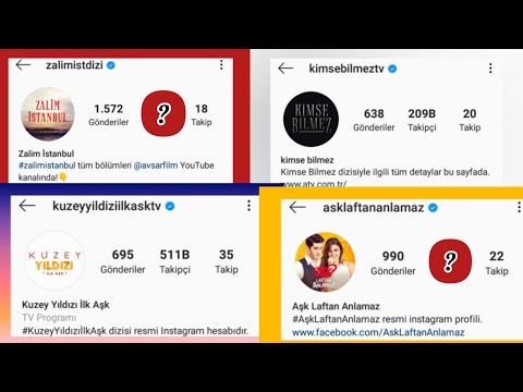 Instagram da en çok takipçisi olan 41 yerli dizi sayfası