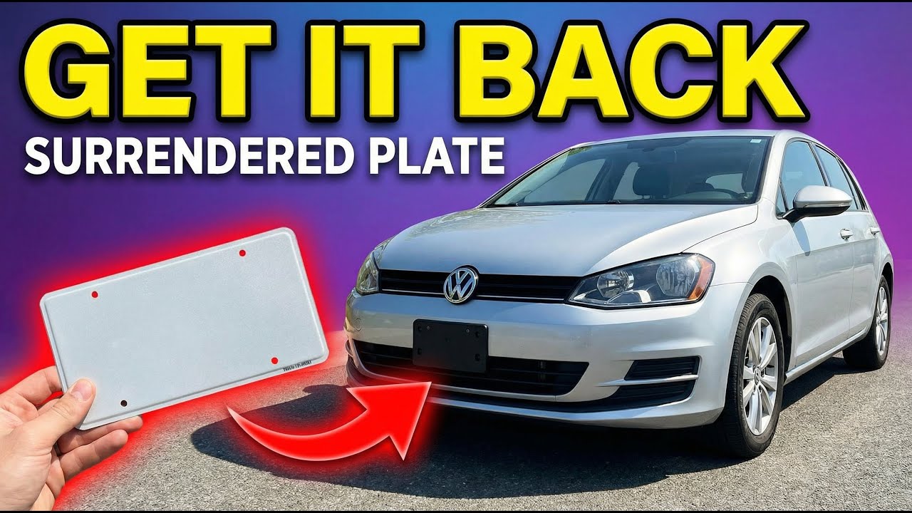 How to Get Your License Plate Back After Voluntary Surrender | Step-by ...