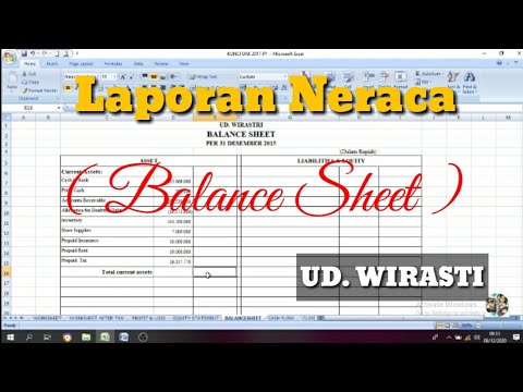 Laporan Neraca (Balance Sheet) || Tutorial Siklus Akuntansi Part.15 ...