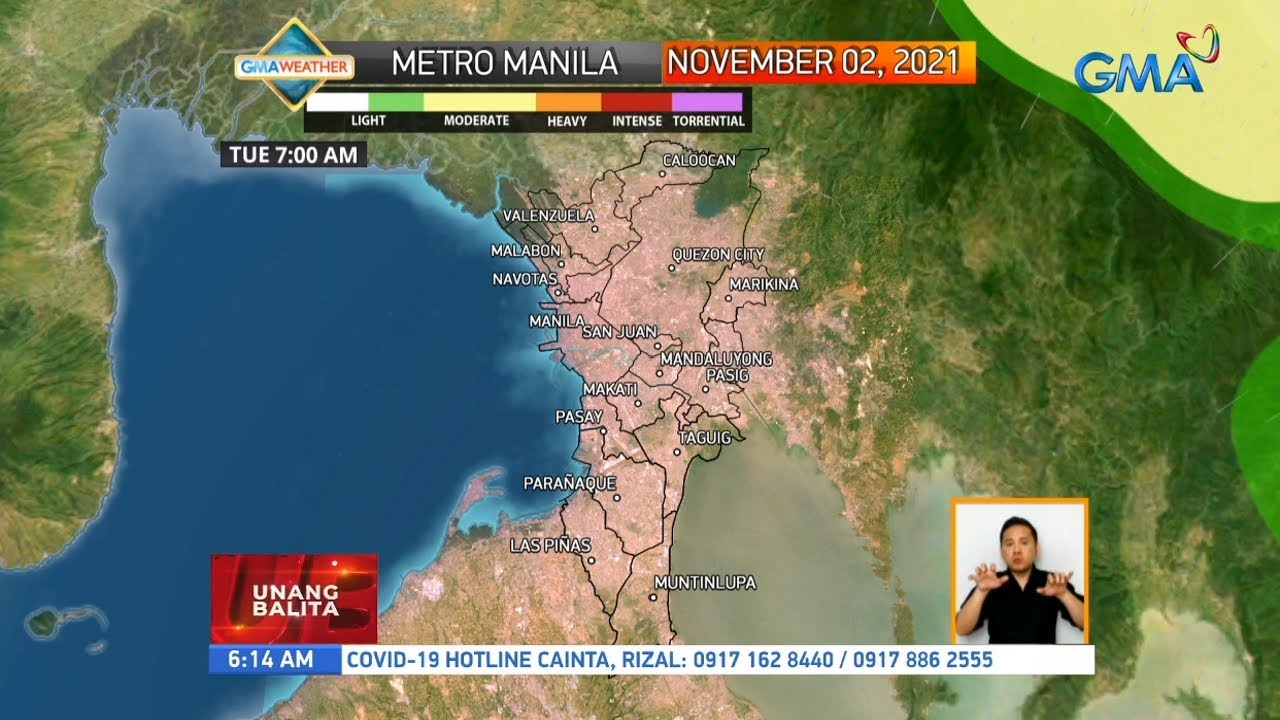 Weather update as of 6:14 a.m. (October 29, 2021) | Unang Balita - YouTube