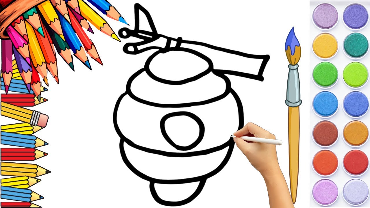 How To Draw Beehive easy Drawing, Painting & Coloring For Kids and ...