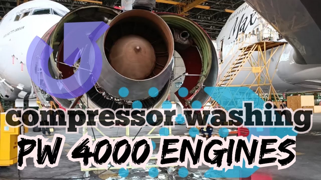 Boeing 747-400 Compressor Washing [Nyuci Engine] Powered by Pratt ...