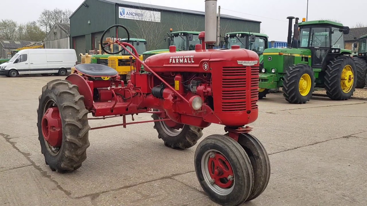 McCormick Deering Farmall Model B Rowcrop tractor - YouTube