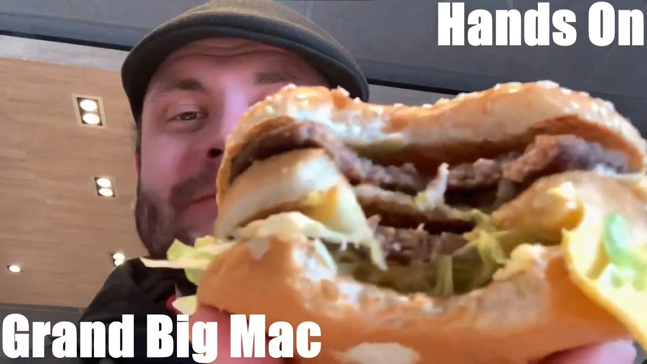 Grand Big Mac Burger Mc Donalds Sandwich hands-on - YouTube