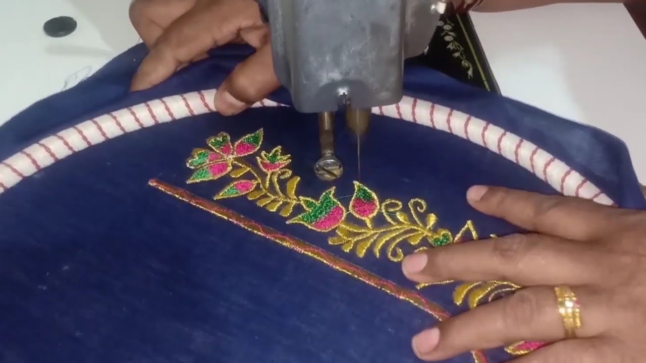Machine Embroidery | Flower Kodi Design | New Designer - YouTube