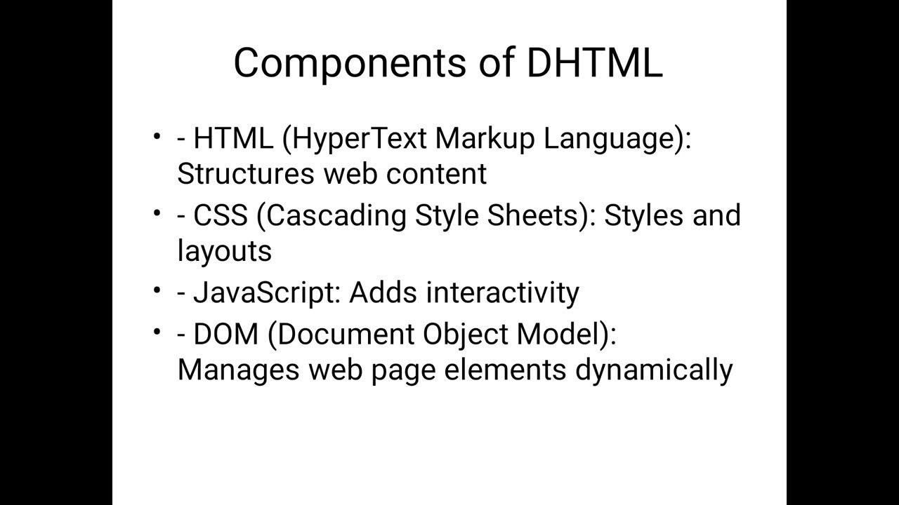 DHTML - YouTube