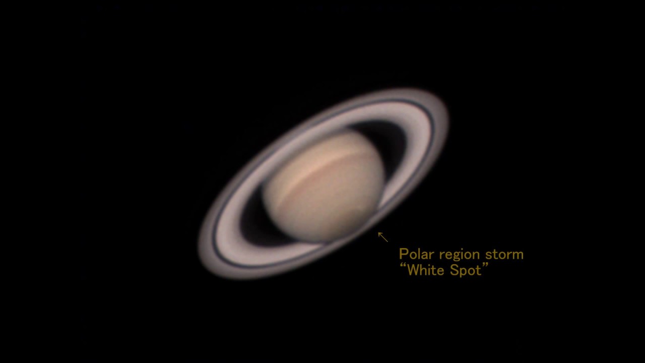 ② Storm of Saturn "White spot” 土星の白斑 2018/17/June - YouTube