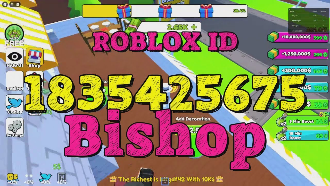 BISHOP Roblox Song Codes - YouTube