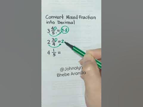 convert mixed fraction into decimal ♥️ - YouTube