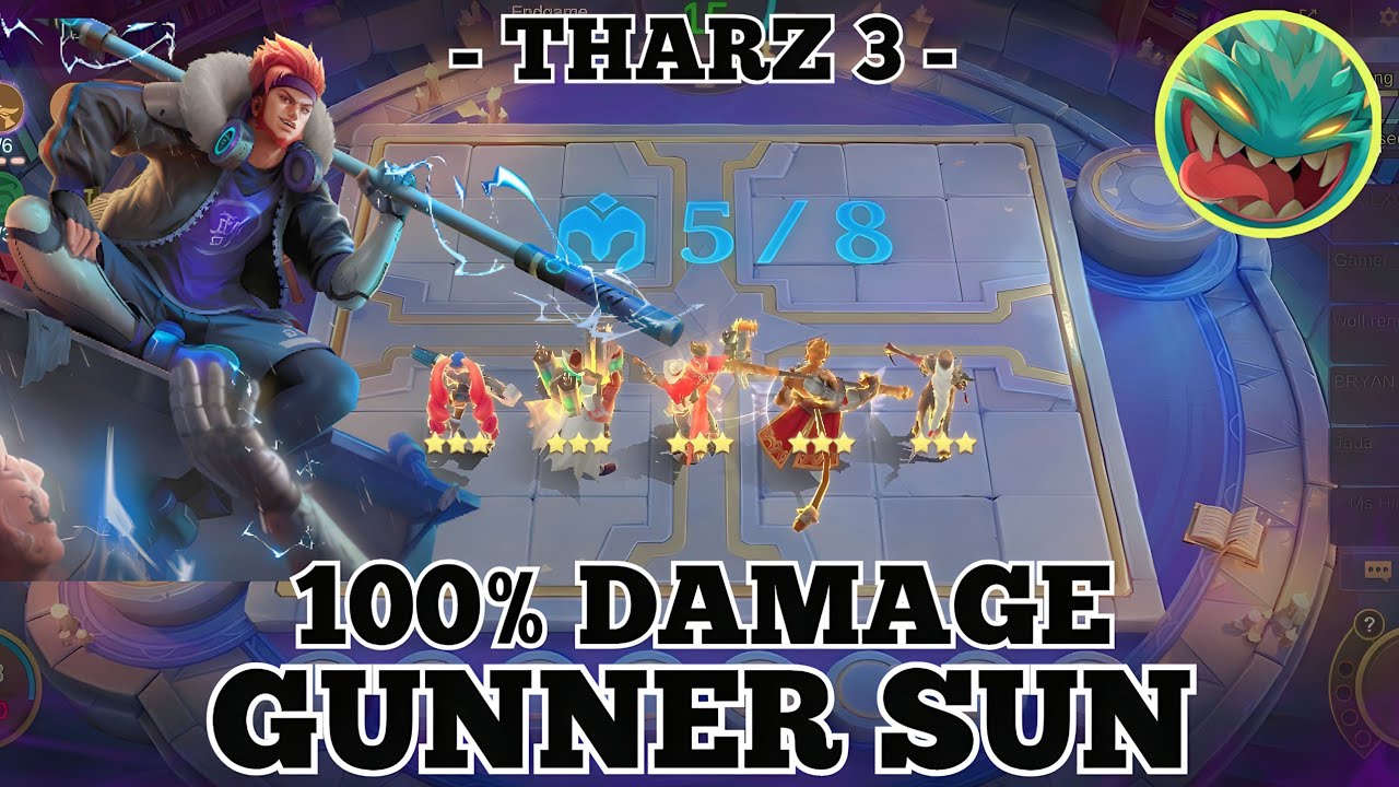 Tharz 3 - Gunner Sun 100% Damage With Starcore Claude New Meta Synergy ...