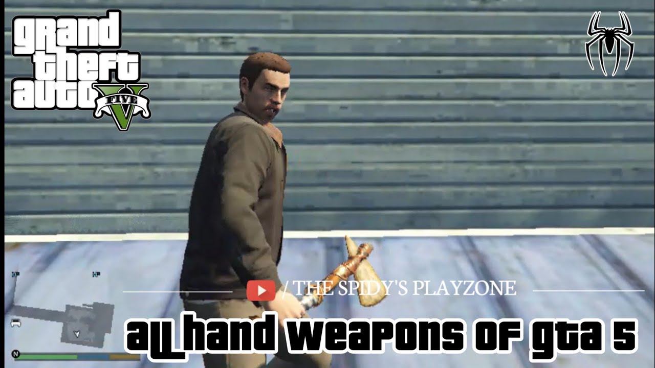 All hand weapons of GTA 5 with names | GTA 5 Gameplay #1 - YouTube