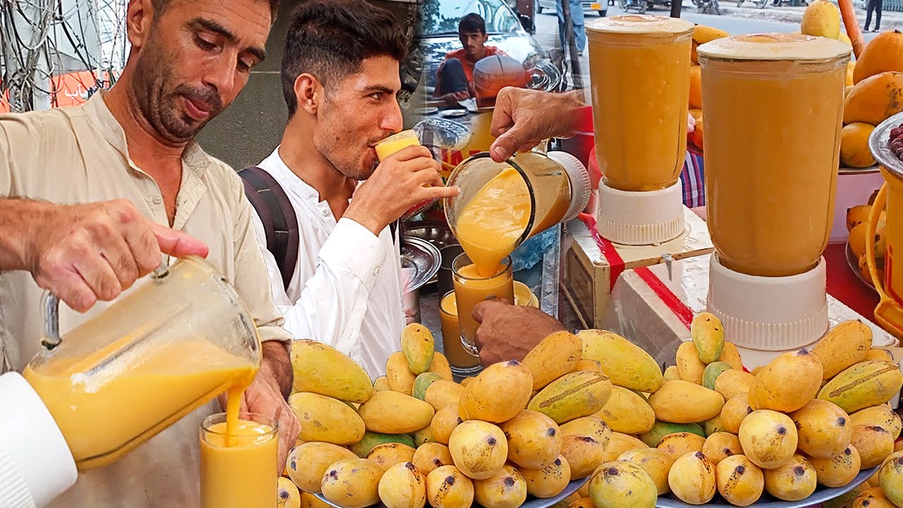MANGO MILKSHAKE l Street Food Ice Mango Juice l Healthy Summer Drink ...