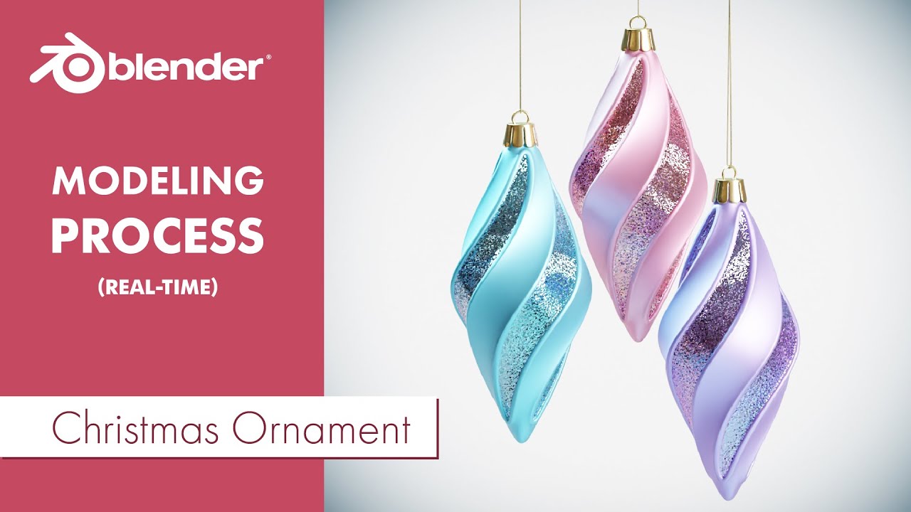 Christmas Ornament Modeling Process In Blender (Real-Time) - YouTube