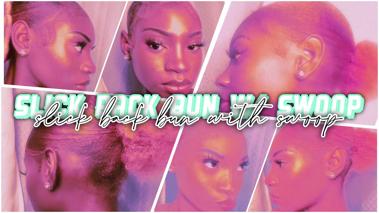 slick back bun with swoop - YouTube