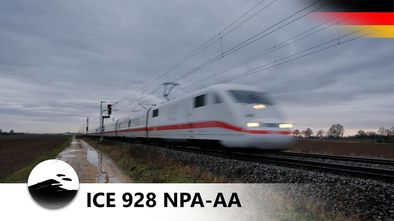 [4K] ICE 1-Tz 65 als ICE 928 bei Niedertraubling (Lkr. Regensburg ...