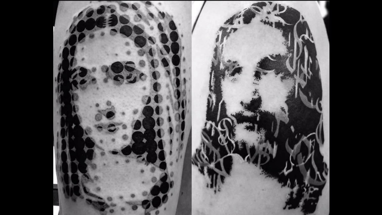 TATTOOS POINTILLISM AND SPRAY PAINT DRIPS - YouTube