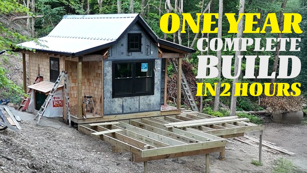 CABIN BUILD in 2 HOURS | Full Build Marathon - YouTube