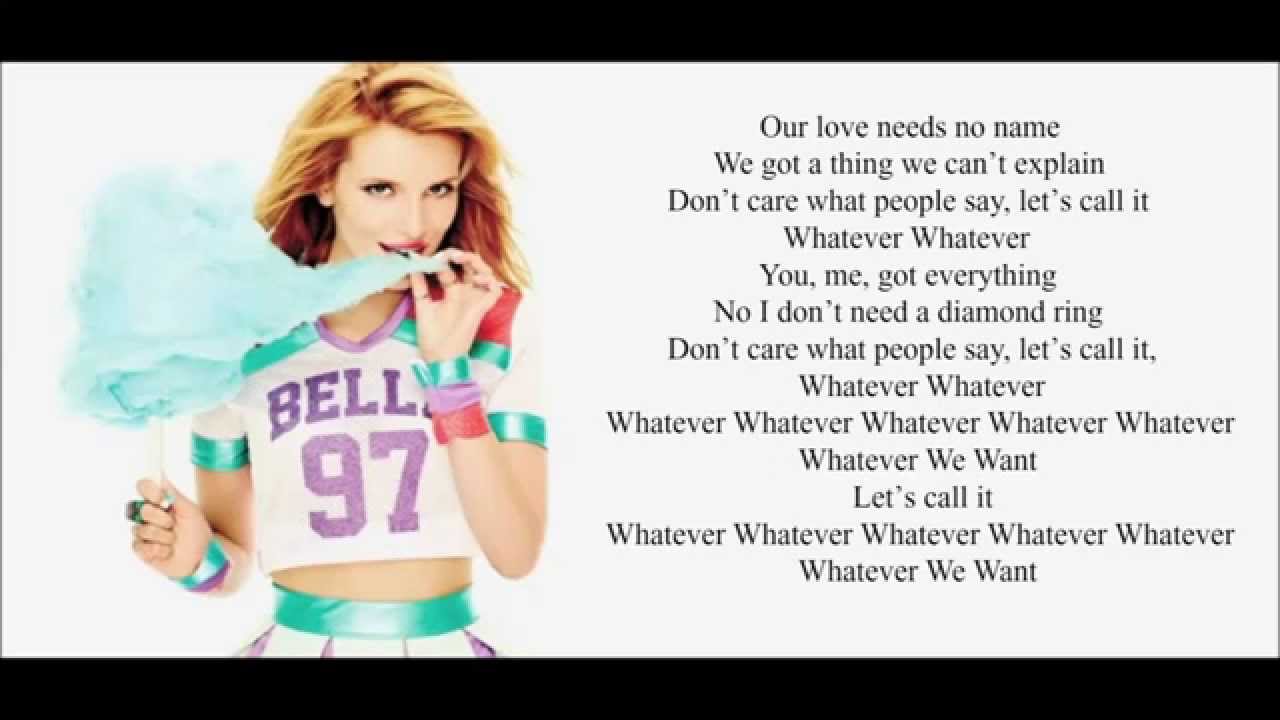 Bella Thorne - Call It Whatever (LYRICS) - YouTube