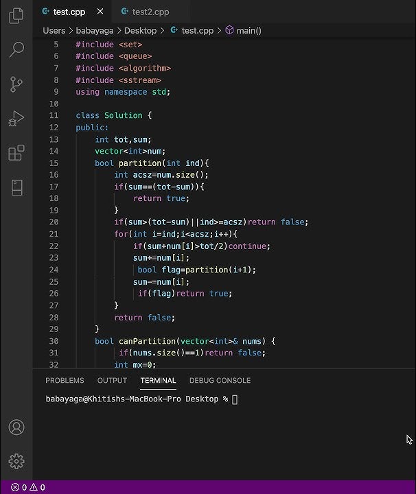 C++ implementation of Partition Equal Subset Sum - YouTube